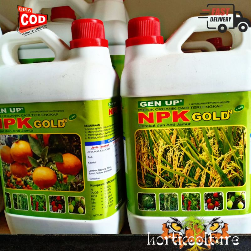 Jual pupuk npk gold 2 liter pupuk cair organik lengkap plus anti jamur ...
