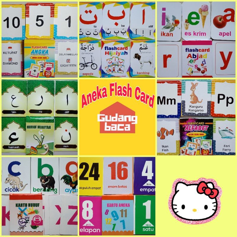 Jual Flash Card Aneka Seri Untuk Anak Abjad Huruf Angka Hijaiyah ...