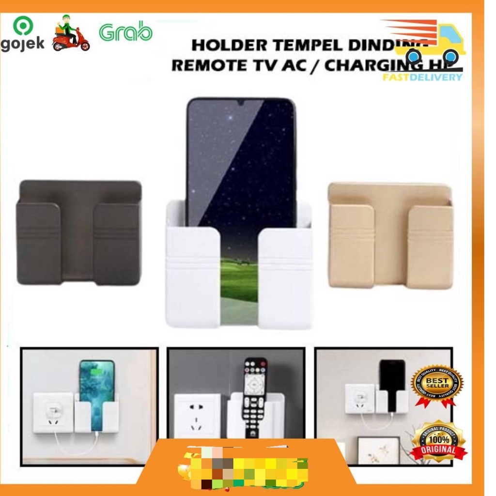 Jual RAK HP / REMOTE TV AC Holder tempel dinding tempat charger ...