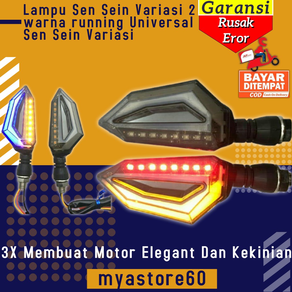 Jual Lampu Sen Sein Variasi 2 warna running Universal Motor | Shopee ...