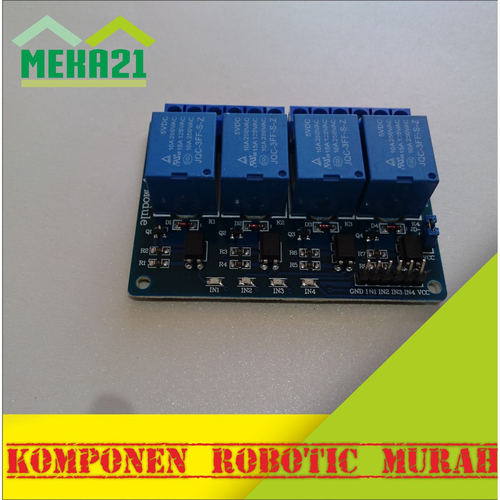 Jual relay 4 channel 5v module murah | Shopee Indonesia