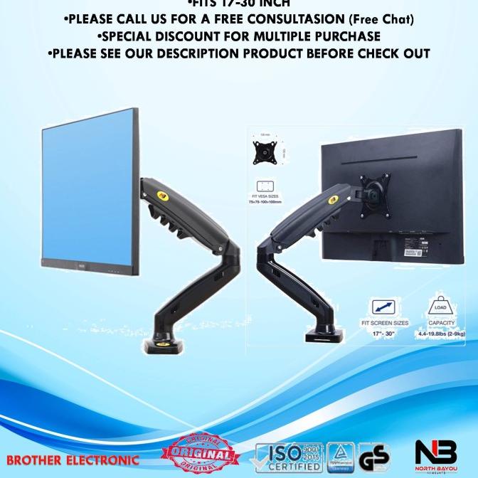 Jual BRACKET STAND MONITOR LCD/LED NB F80 NORTH BAYOU 17-30 INCH ...