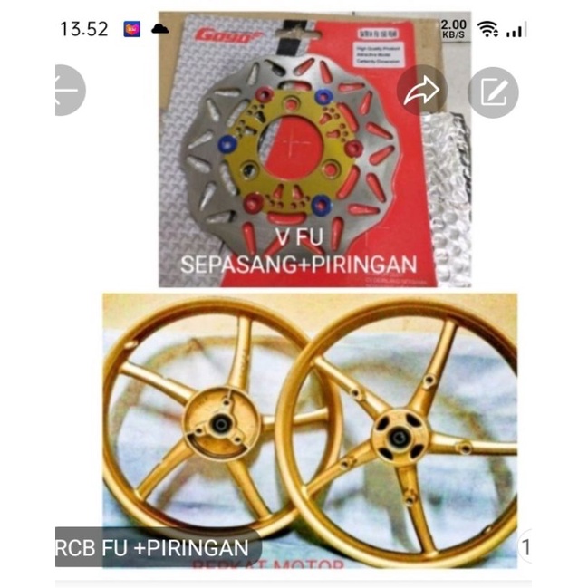 Jual SATRIA FU 150 SANCA,COPY RCB ,PUTIH,BRONZE HITAM DAN GOLD ,SUDAH ...