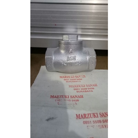 Jual Lift Check Valve jis 10K steam (kitz) uk 1inch drat besi | Shopee ...