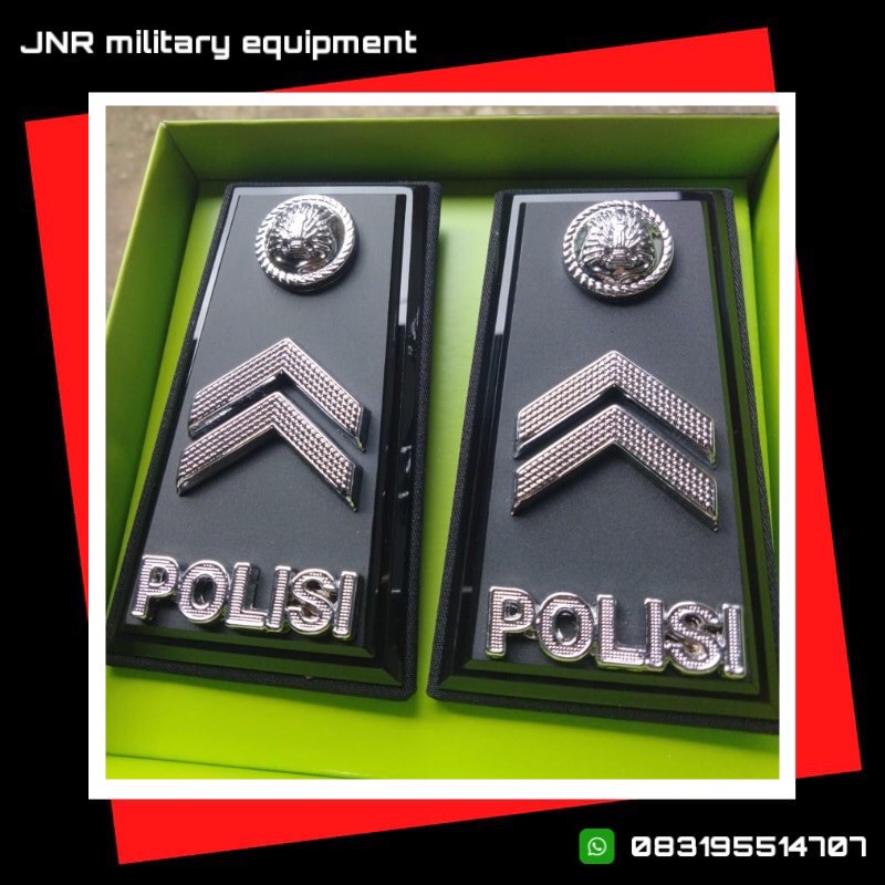 Jual Pangkat Polisi PDH BRIPTU full mika dop lis hitam kilap | Shopee ...