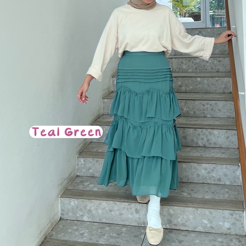 Jual Canna Skirt - Rok Ruffle | Shopee Indonesia
