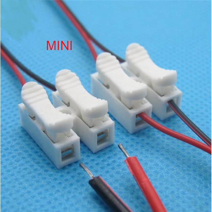 Jual Mini 2 Pin Push Quick Cable Connector Terminal Wiring Terminal 5A ...