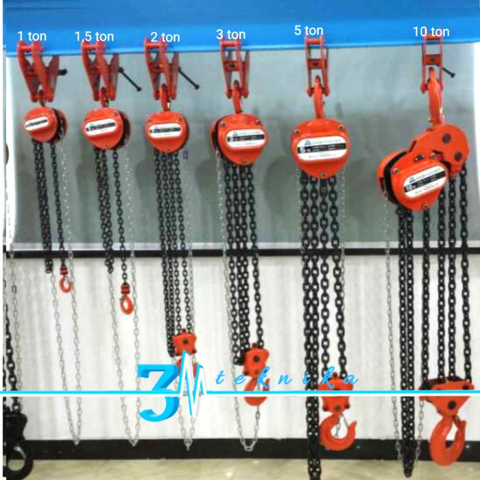 Jual Takel 3 Ton Chain Block 3 Ton 15 Meter WEKA Chain Hoist 3 ton (3Mt ...