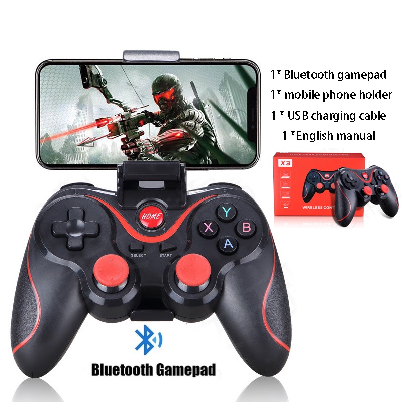 Jual Gamepad Android X3 Bluetooth Wireless Controller android Stik Game ...