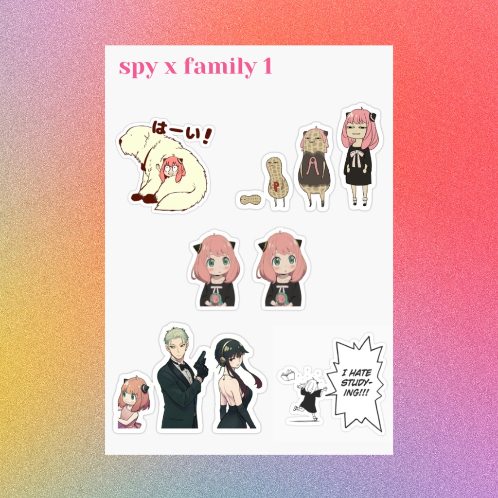 Jual STIKER ANIME SERBA 5 RIBU - Sticker Anime Spy x Family Cutting ...