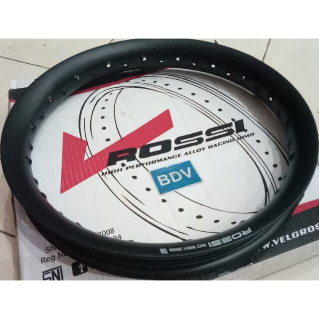 Jual Velg Rossi SET 140/160 X 17 U Shape Hitam Blast/ Doff (140, 160 ...
