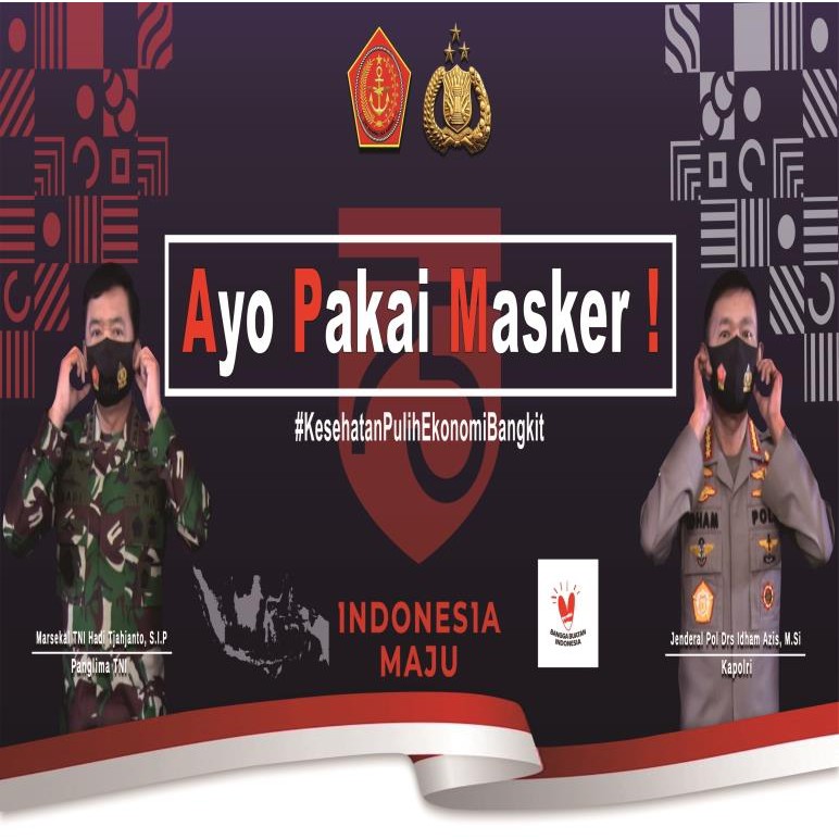 Jual BANNER / SPANDUK HIMBAUAN PAKAI MASKER TNI-POLRI | Shopee Indonesia