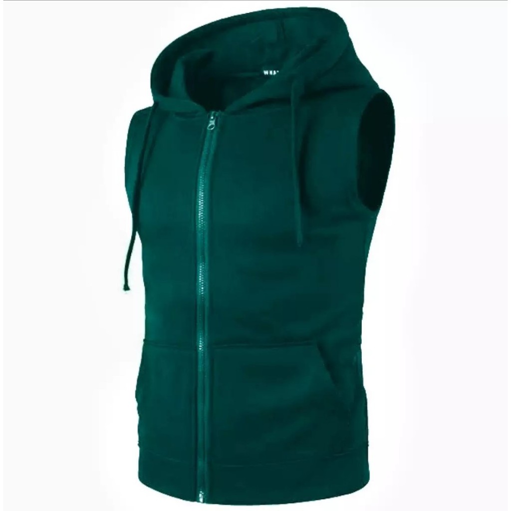 Jual Jaket rompi pria keren rompi polos katun fleece tebal - oixs cloth ...