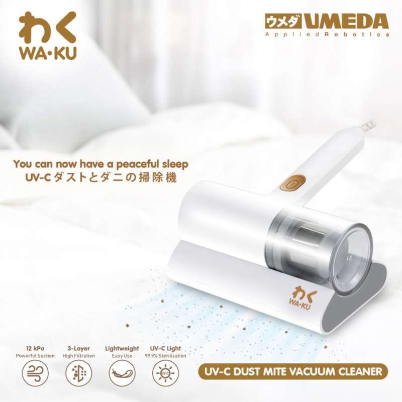 Jual FREE POUCH | Umeda Waku UV-C Dustmite Umeda Waku Putih Umeda Waku ...