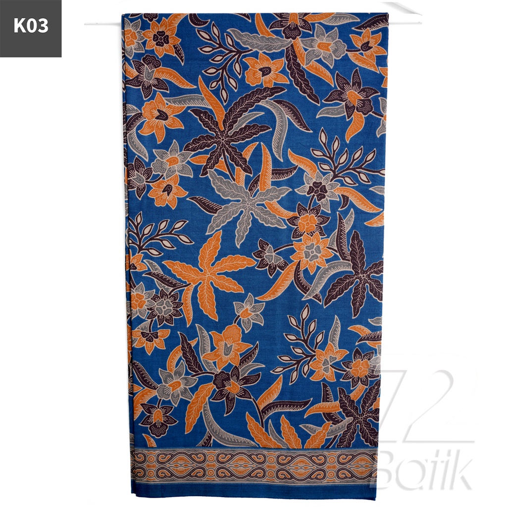 Jual KAIN BATIK PREMIUM Bahan Katun Motif Kembang Daun Singkong Warna ...