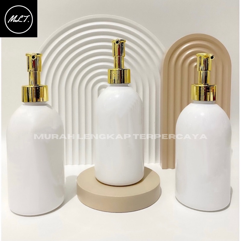 Jual BOTOL SABUN CAIR GOLD AESTHETIC PUMP LUXURY 250ML / BOTOL PUMP REFILL 250ML MINIMALIST ...