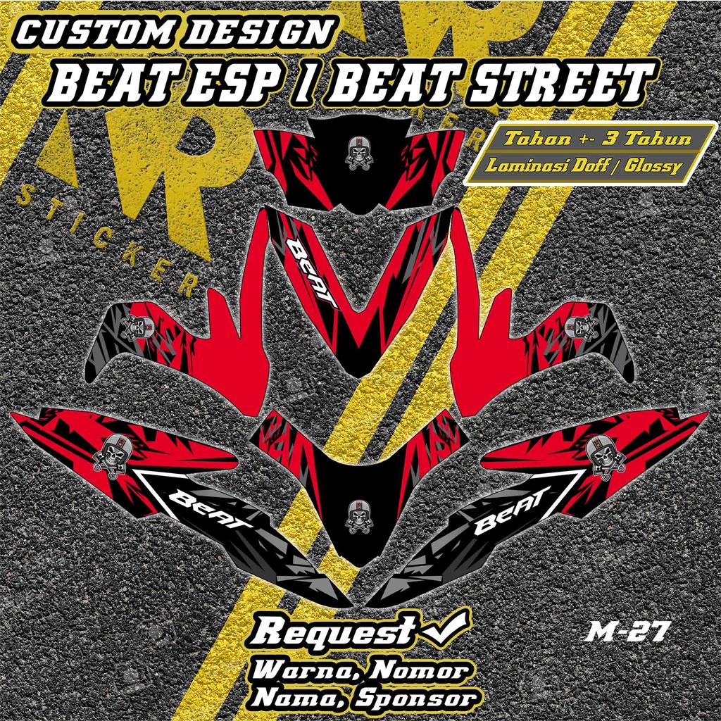 Jual Stiker Decal Fullbody Beat esp / beat Street 2017-2019 | Custom ...