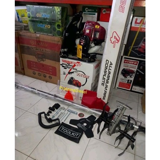 Jual Paket(2in1)Mesin Potong Rumput 4Tak YAMAMAX YX32+Cultivator Penyiang Gulma(Cakar Tanah ...