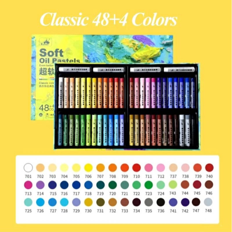 Jual kuelox super soft oil pastel 48+4clr | Shopee Indonesia