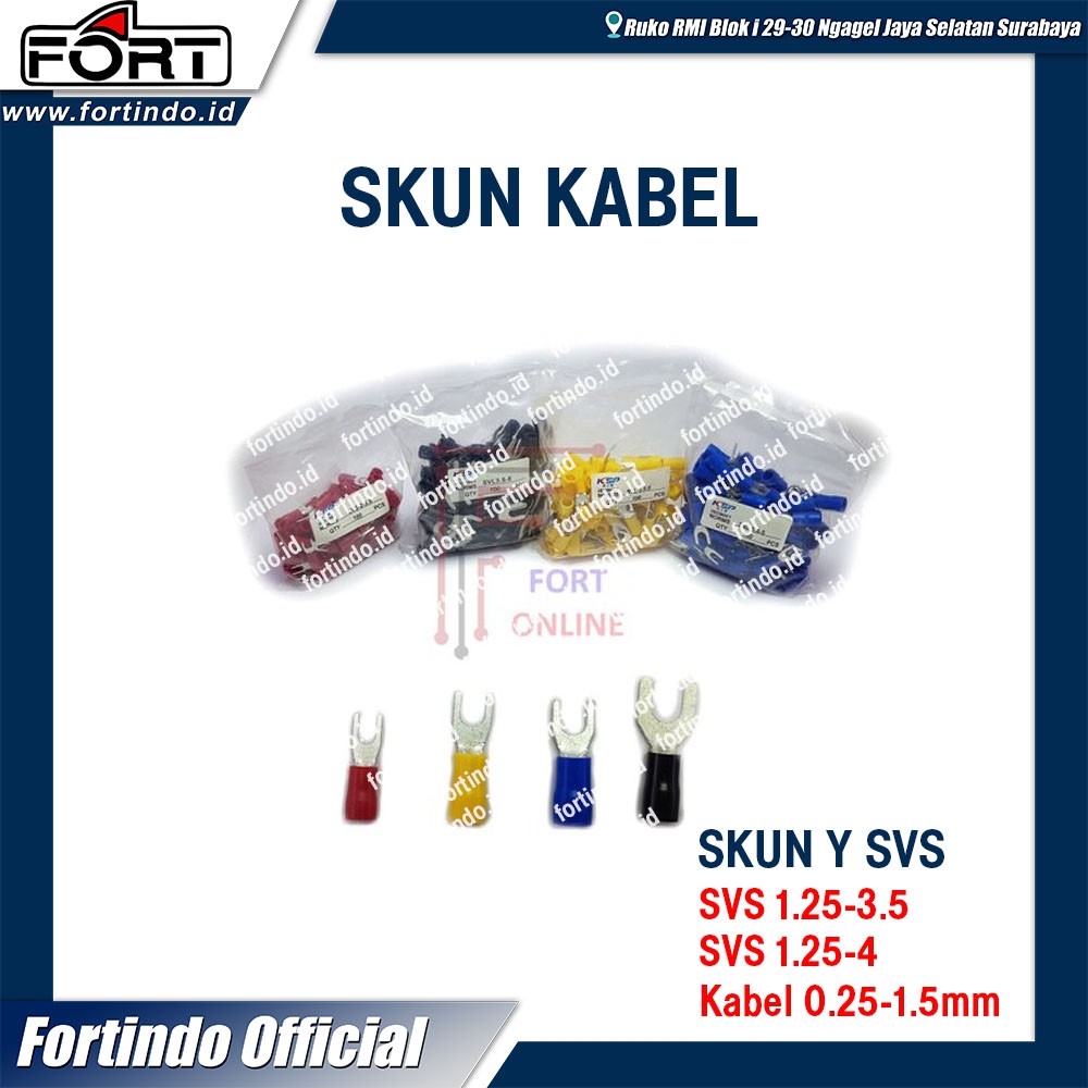 Jual Skun Y SVS 1.25-3.5 & 1.25 - 4 Garpu Insulated Dengan Isolasi KSP MERK FORT | Shopee Indonesia