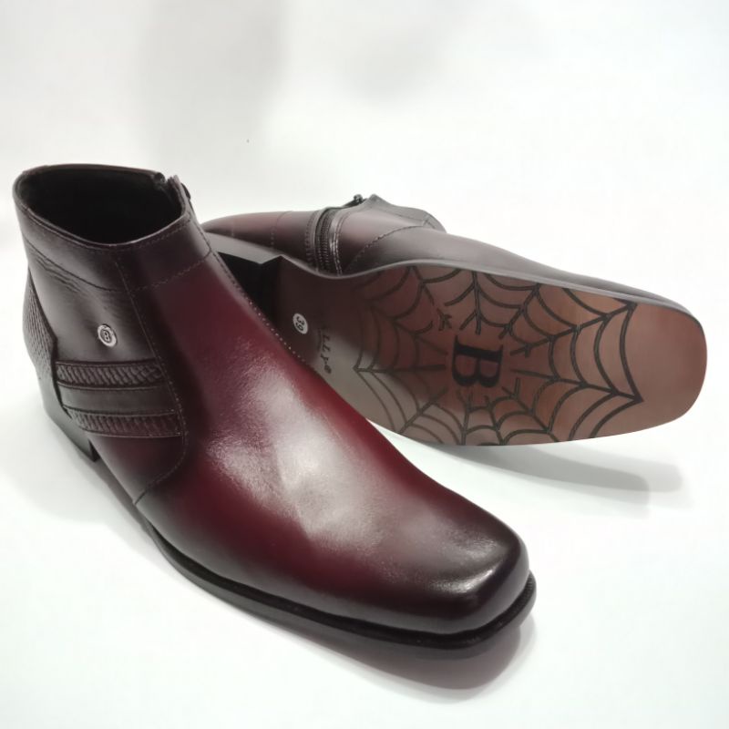 Jual Sepatu Pantofel Boot Pria / Kulit Asli / Bally / Sepatu Kerja Pria ...