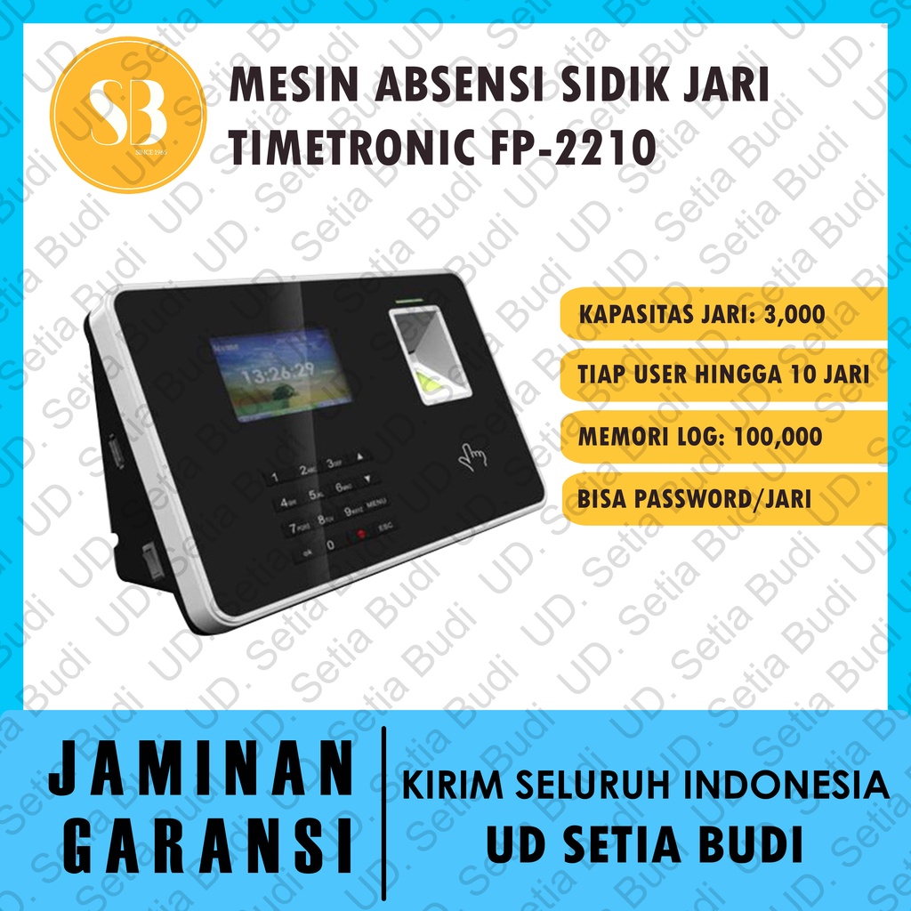 Jual Mesin Absensi Biometrik Jari TimeTronic FP2210 FP-2210 | Shopee ...