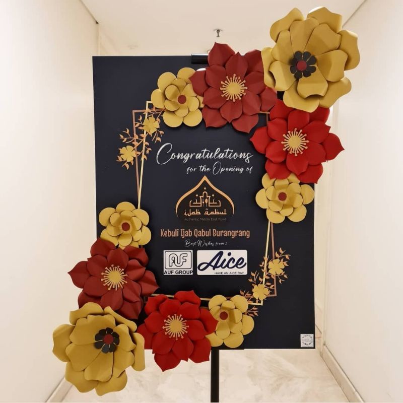 Jual Papan Bunga Kertas Paper Flower Board Karangan Bunga 60x80cm ...