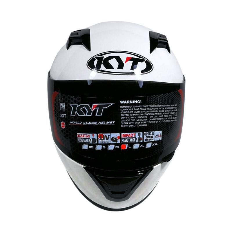 Jual HELM KYT R10 SOLID (VISOR SMOKE) - WHITE | Shopee Indonesia