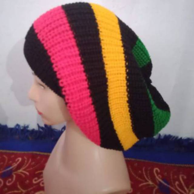 Jual Kupluk reggae beanie hat rasta rajut rege besar keren | Shopee ...