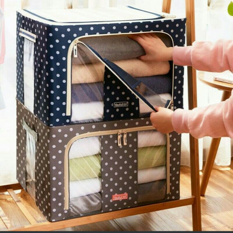 Jual Storage Box 66 Liters Frame Baja Double Zipper Large Box 66L ...