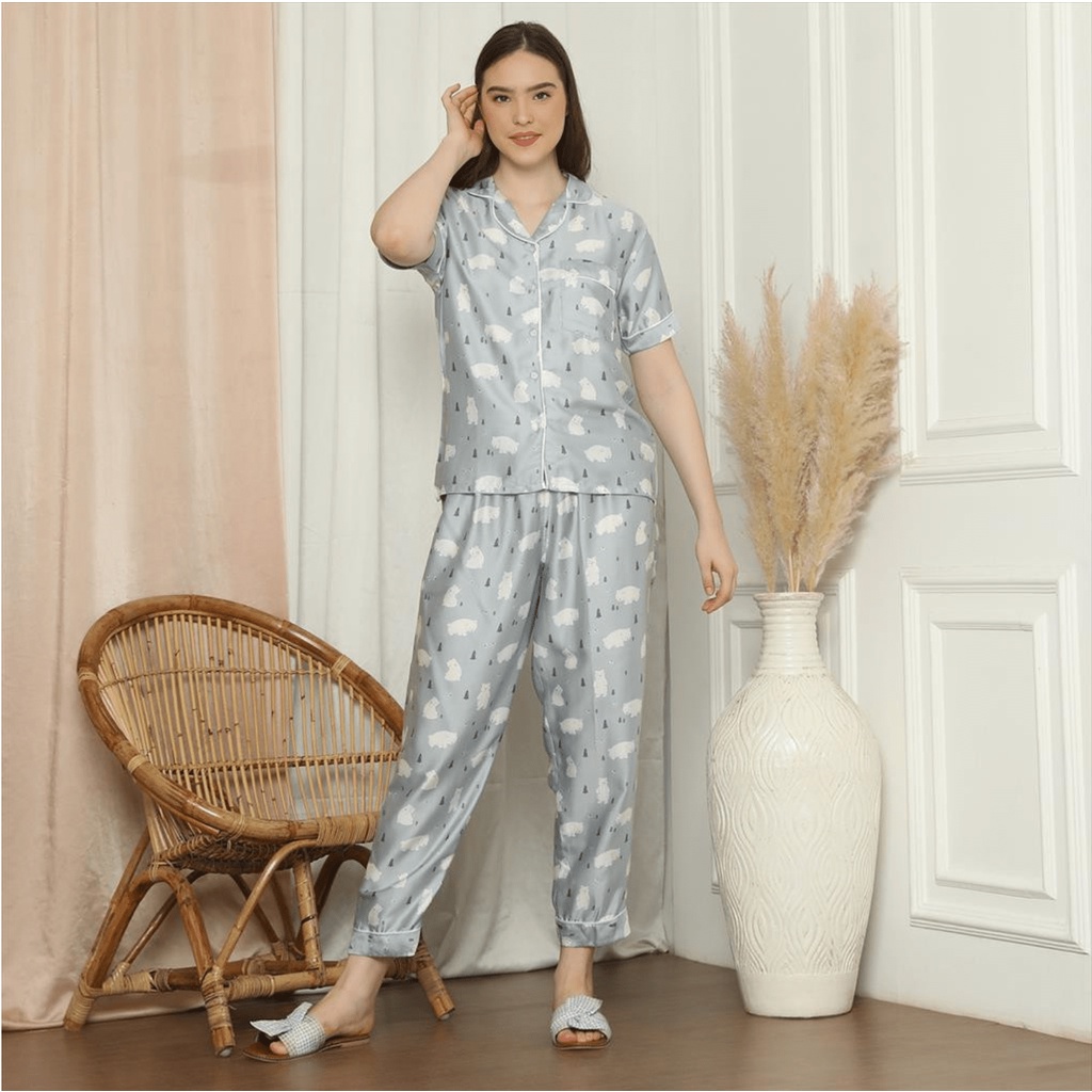 Jual Piyama Fuzzy Grey | Shopee Indonesia