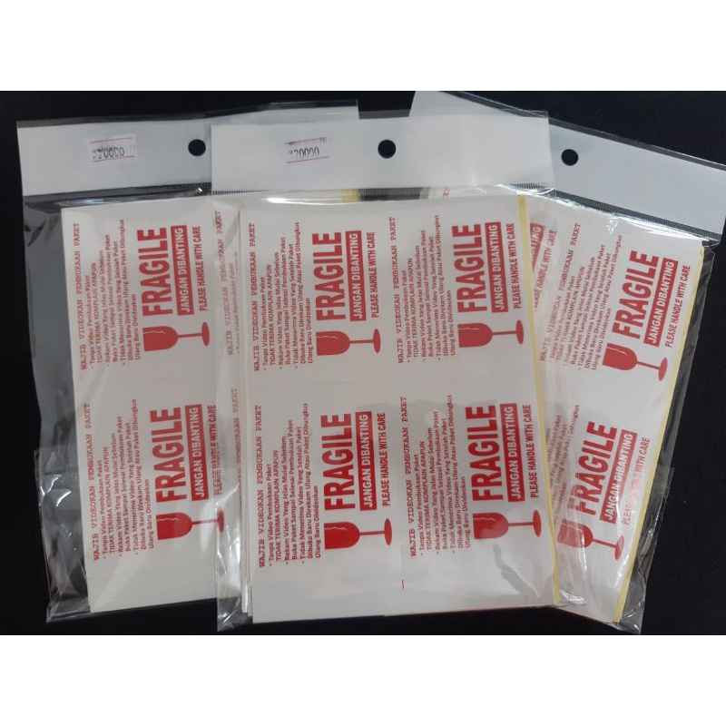 Jual Sticker Fragile / Sticker Unboxing Paket ukuran 8 X 7 cm isi 100 ...