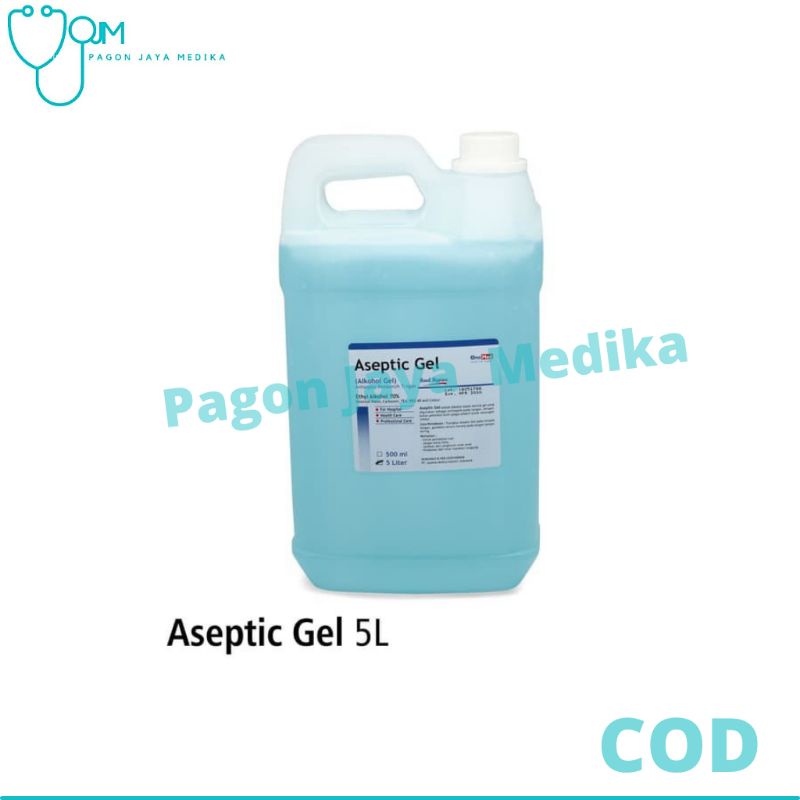 Jual Aseptic Gel Hand Sanitizer Refil Galon 5 liter Onemed | Shopee ...