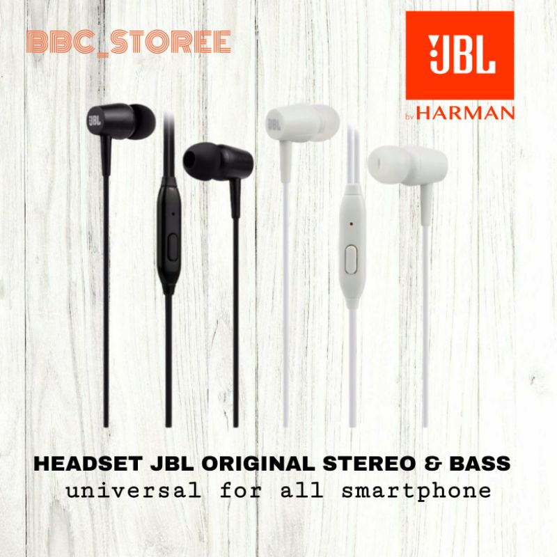 Jual HEADSET EARPHONE JBL FULL BASS STEREO ORIGINAL 100% | Shopee Indonesia