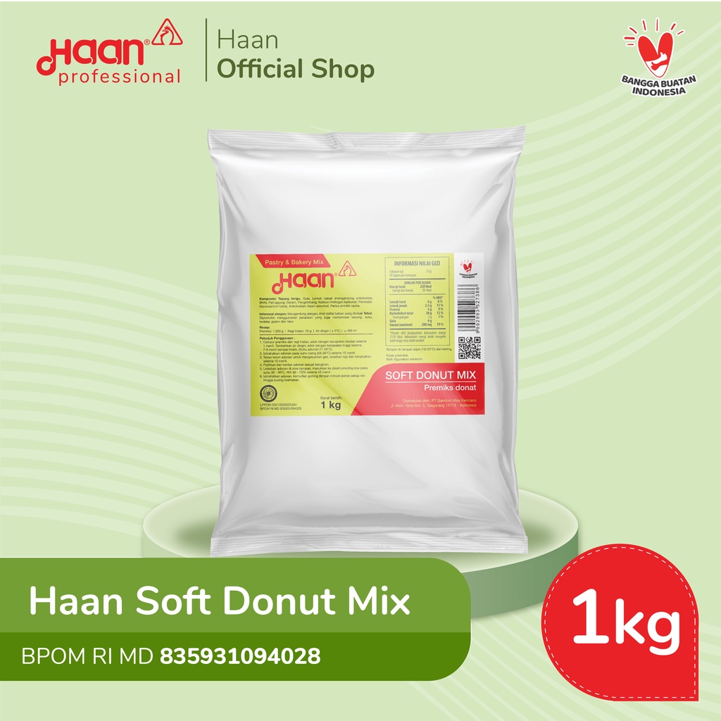 Jual HAAN SOFT DONUT MIX 1kg | Shopee Indonesia