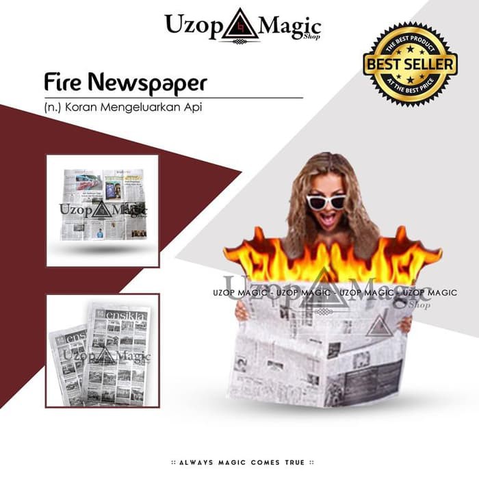 Jual Mainan Sulap Hobby Alat Fire Newspaper Uzop Magicshop Koran ...