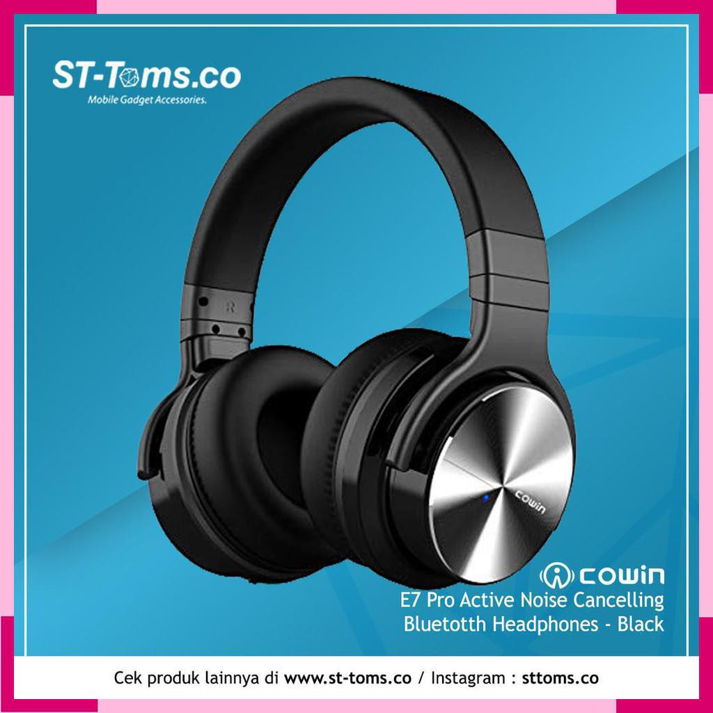Jual Cowin E7 E7 Pro Active Noise Cancelling Bluetooth Headphone Black | Shopee Indonesia