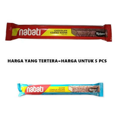 Jual SK Nabati Coated Bundle Isi 5 Pcs Coklat Klapa Wafer Krim Coklat ...