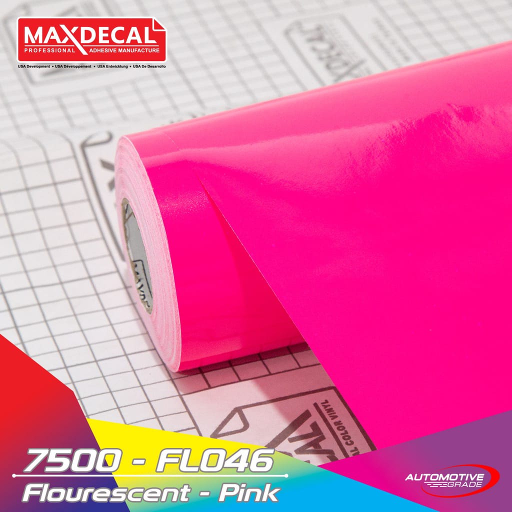 Jual Sticker MAXDECAL 7500-FL046 FLUORESCENT PINK sticker (METERAN ...