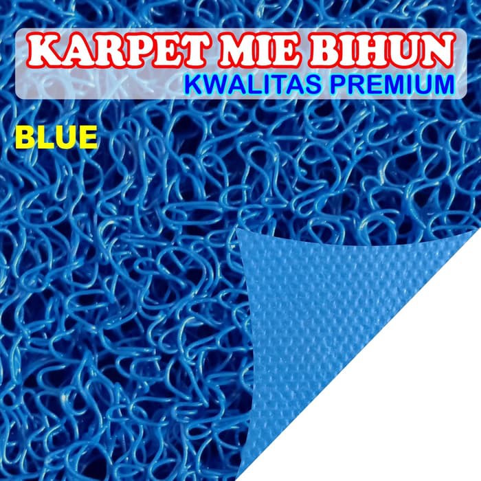 Jual Karpet Lantai Mie Bihun Meteran Premium Blue - Biru | Shopee Indonesia