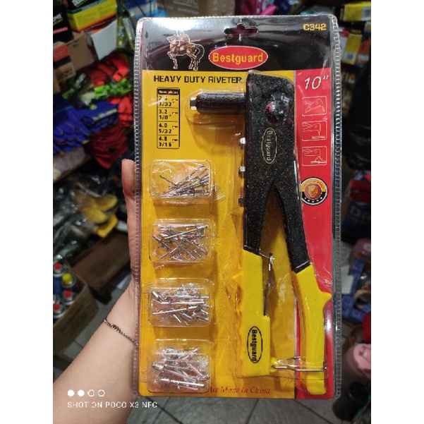 Jual tang rivet best guard c342 /alat rivet bestguard (bonus paku rivet ...