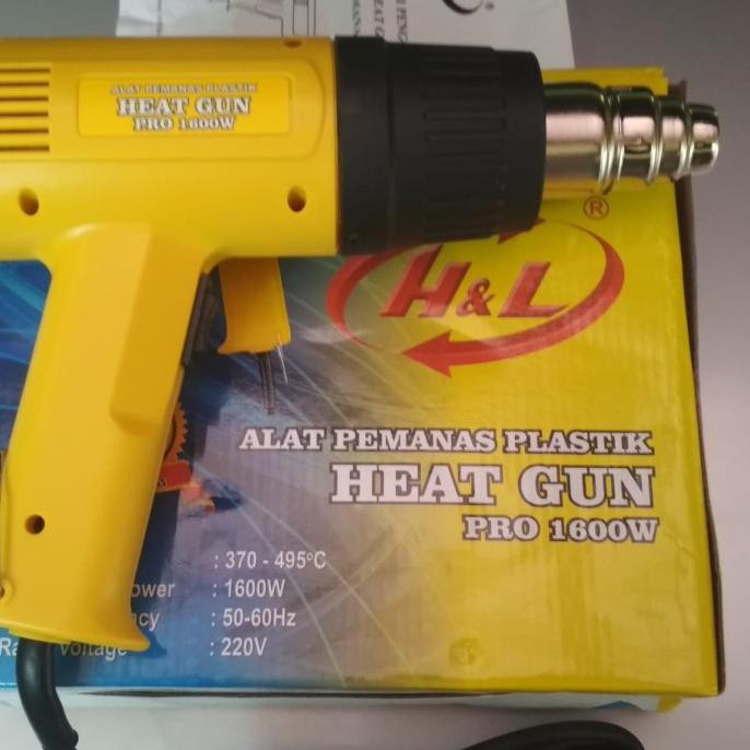 Jual H&L ALAT PEMANAS PLASTIK HEAT GUN PRO series 1600W | Shopee Indonesia