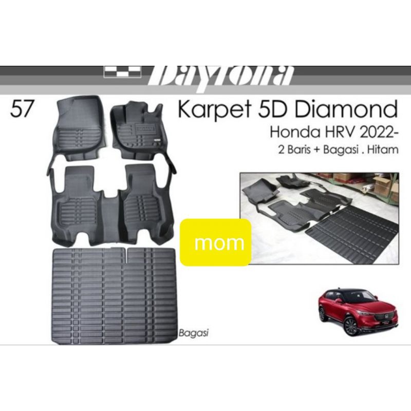 Jual Karpet Mobil Mangkok 5D Daytona Diamond All New HRV 2022-2024 Full ...