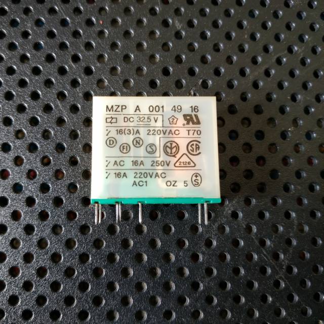 Jual MZP A 001 49 16 relay 32.5 vdc 16a made in italy cabutan dari plc ...