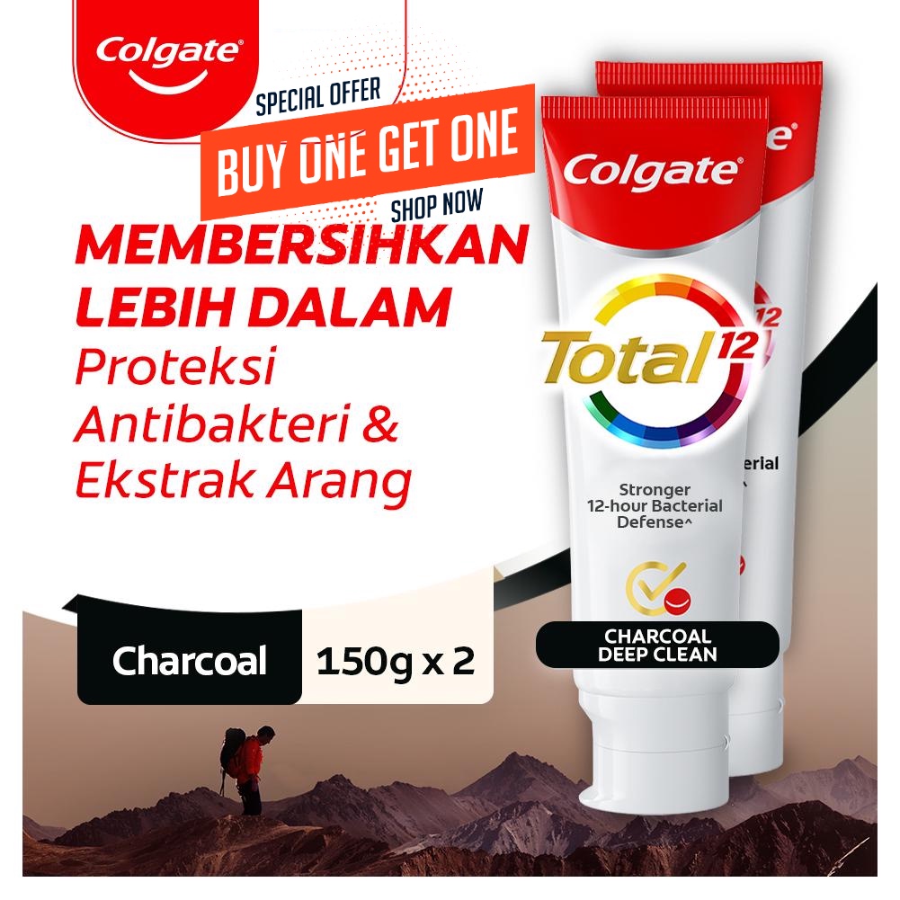 Jual Colgate Total Charcoal Deep Clean 150g - Pasta Gigi (2pcs ...