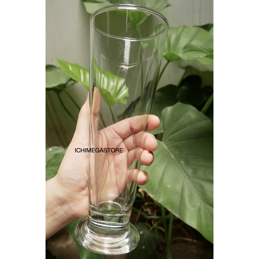 Jual Gelas Kaca Tinggi Matcha Latte Milk Shake Bir Cocktail 400 mili ...