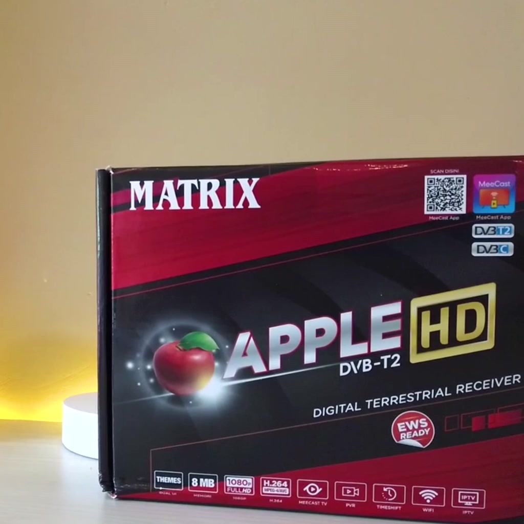 Jual MATRIX Set Top Box Apple Merah DVBT2 HD / STB TV Digital | Shopee ...