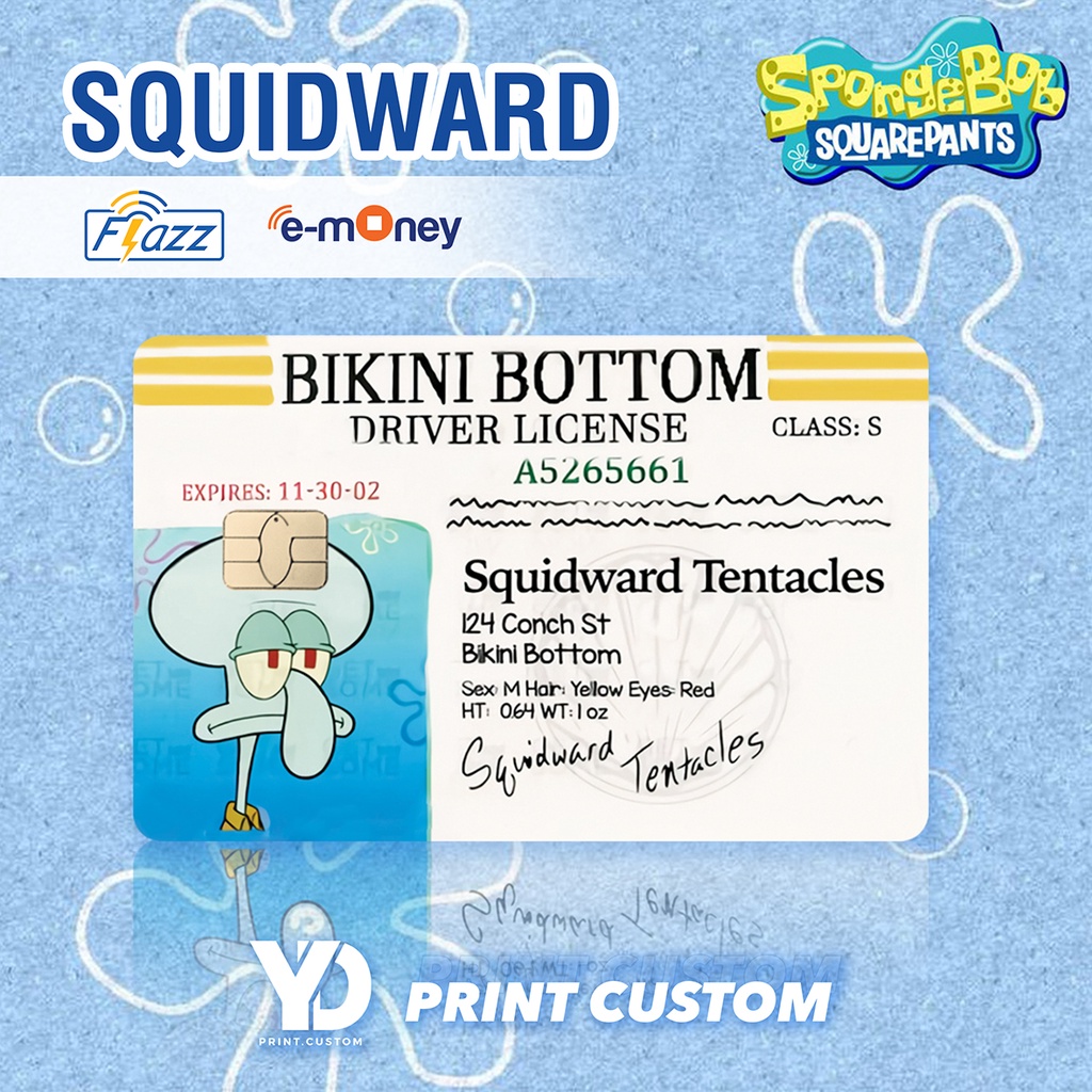 Jual KARTU FLAZZ GEN 2 / KARTU EMONEY / SPONGEBOB EDITION / DRIVER ...
