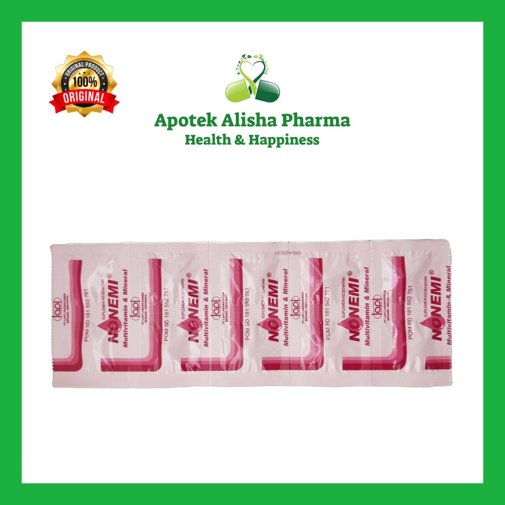 Jual Nonemi Tablet Per Strip - Suplemen Zat Besi Penambah Darah ...