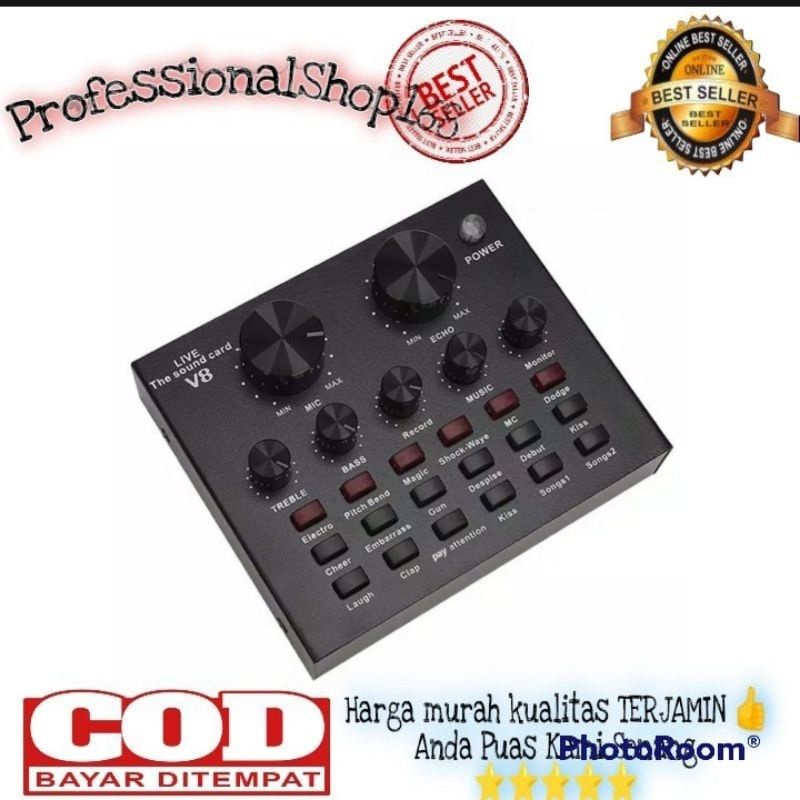 Jual PS - Sound card V8 mixer external soundcard V8 audio / audio usb ...